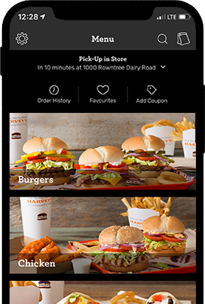 Harvey's Download the App